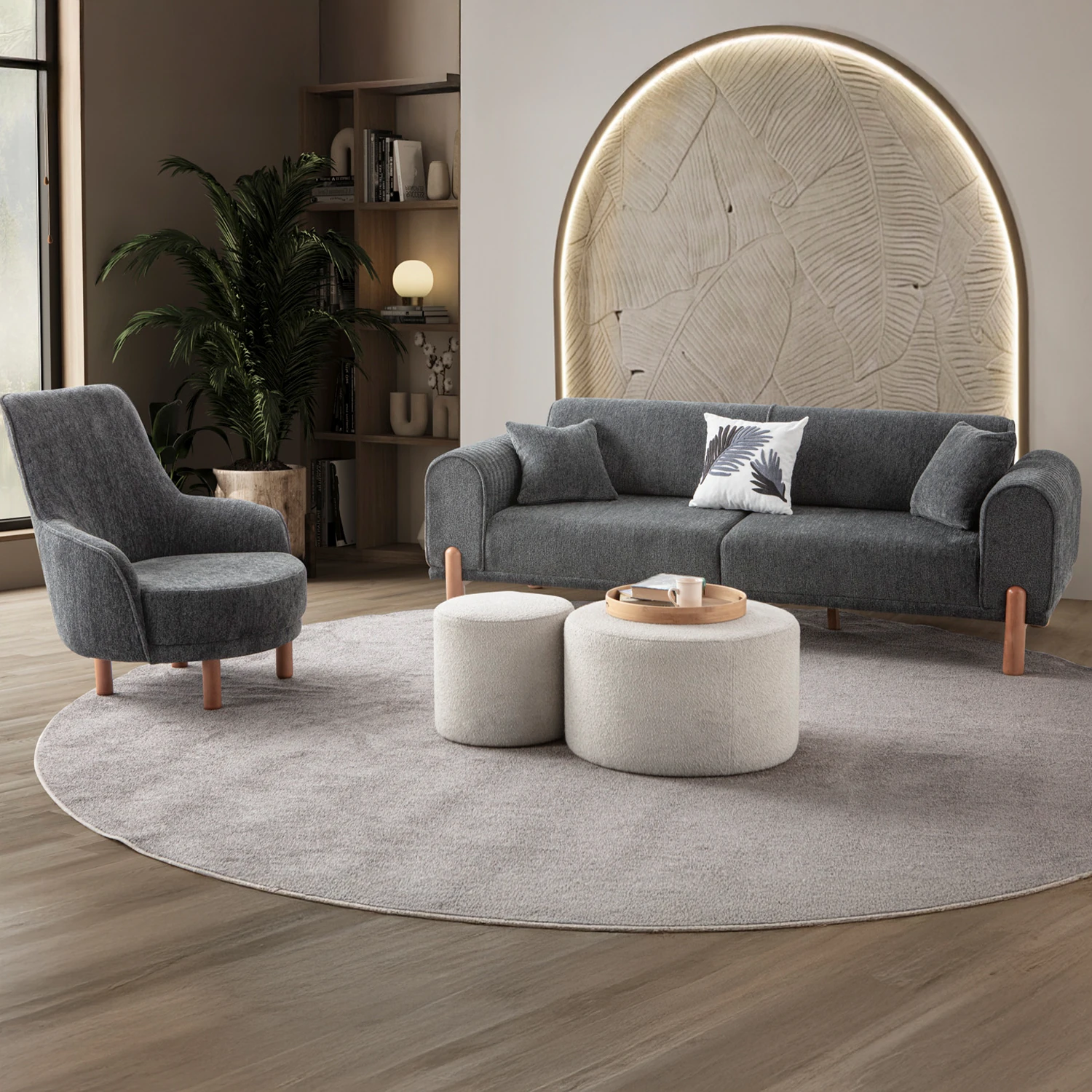 Armoni 3+1 Koltuk Takımı Antrasit | Koltuk Takımı - Edsyhome