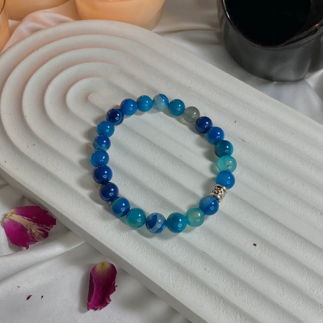 Mavi Akik Taşı Bileklik - Elifsu Jewelry