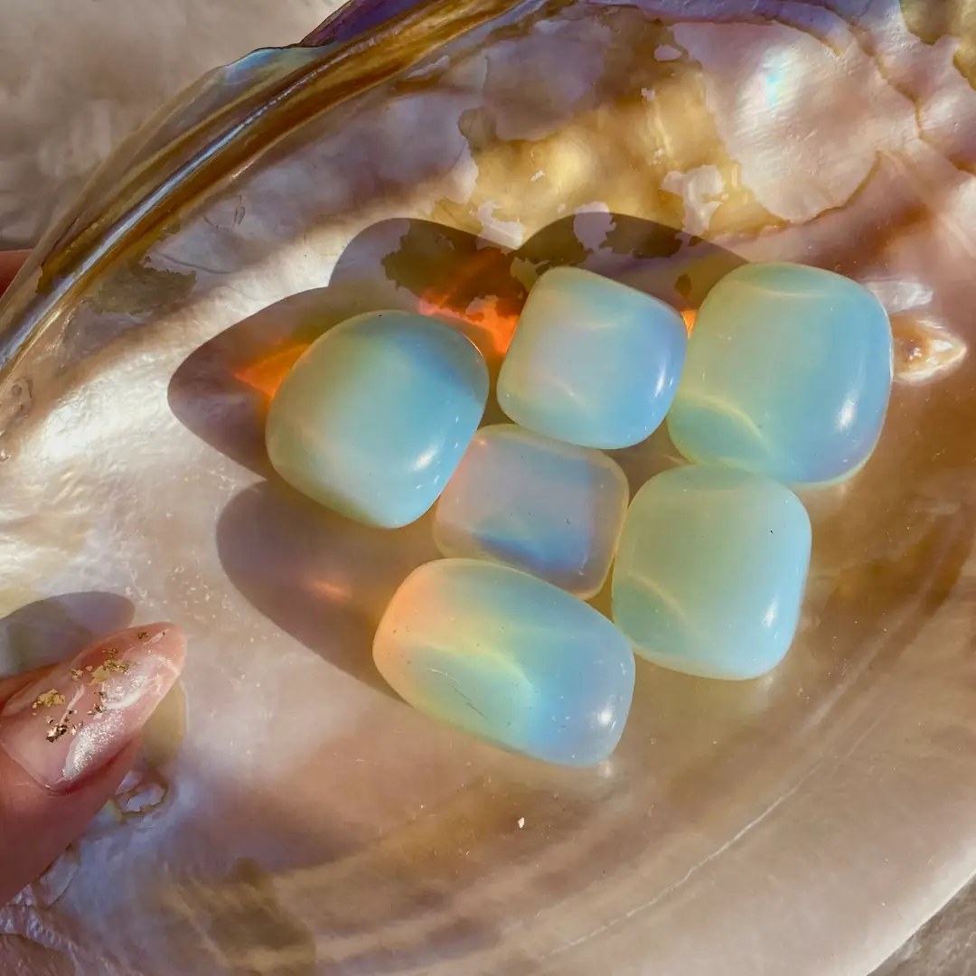 Opalit Sentetik Taşı Tamburlanmış - Elifsu Jewelry