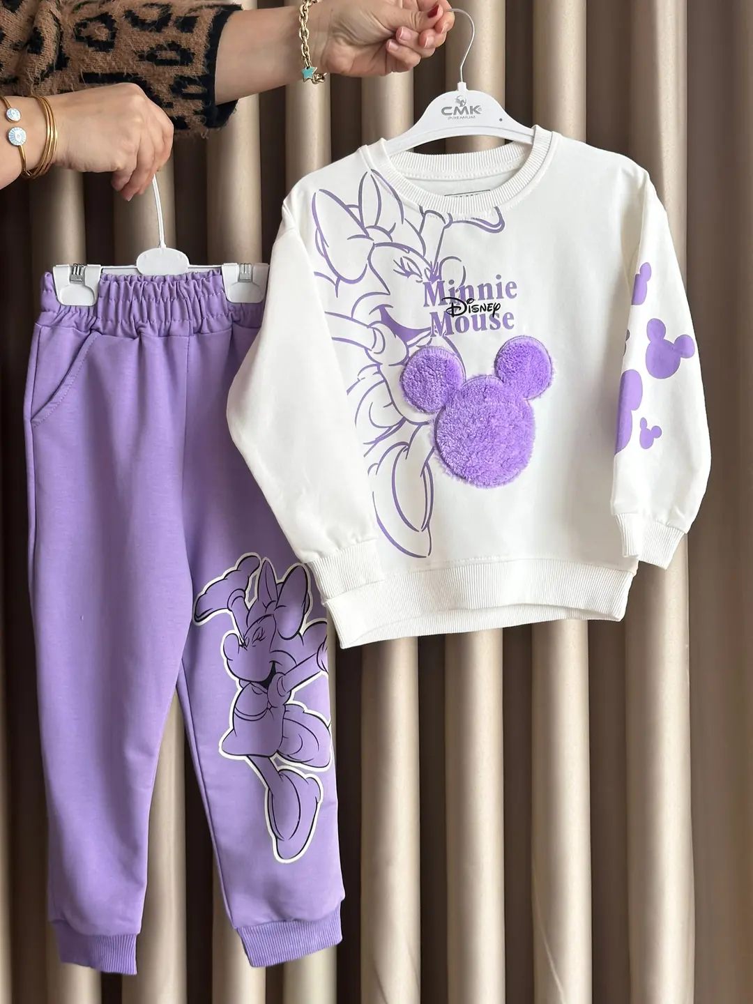 Kız Çocuk Lila Minnie Mouse Takım