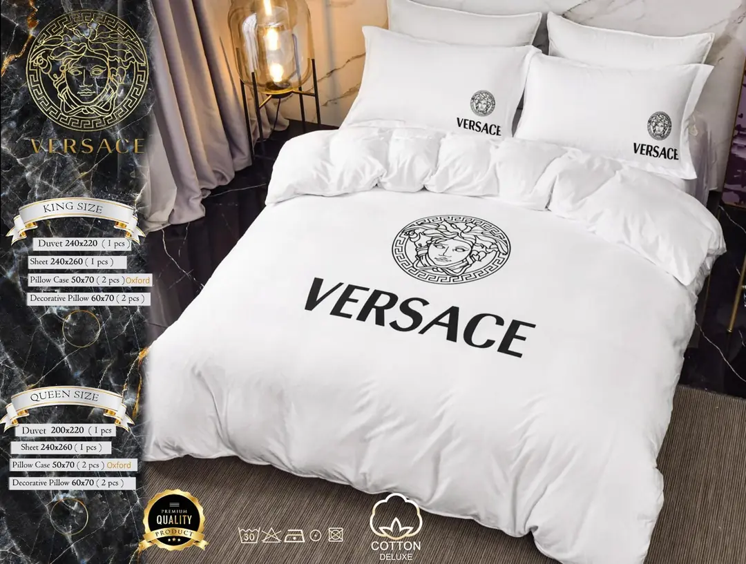 Vrsc - Nevresim Takımı Beyaz Siyah Logo Detay