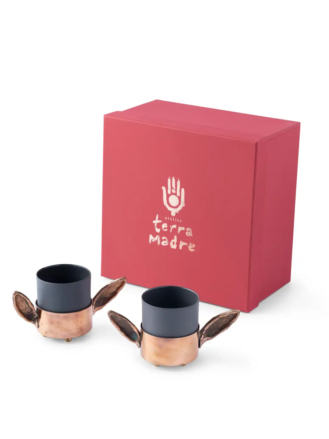 MIDAS Limoges Coffee Cup Set of 2- Cast Bronze Donkey Ears | Atelier ...