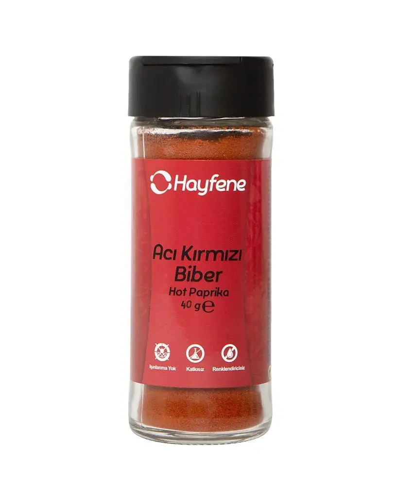 Acı Kırmızı Toz Biber 40 gr | Hayfene - Lezzetin Anahatarı