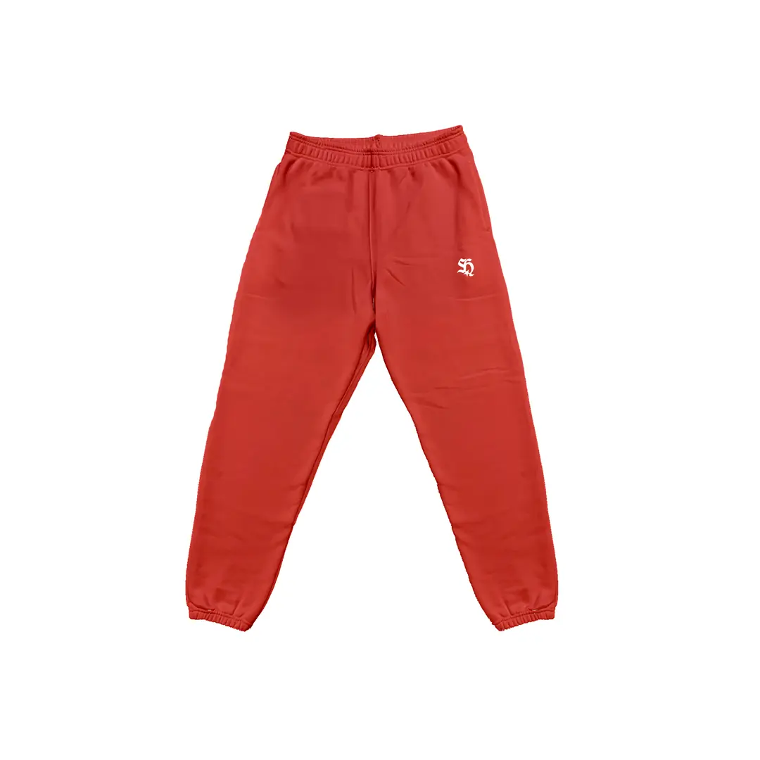 VISION LOGO BASIC WHITE ON FLAG RED SWEATPANTS