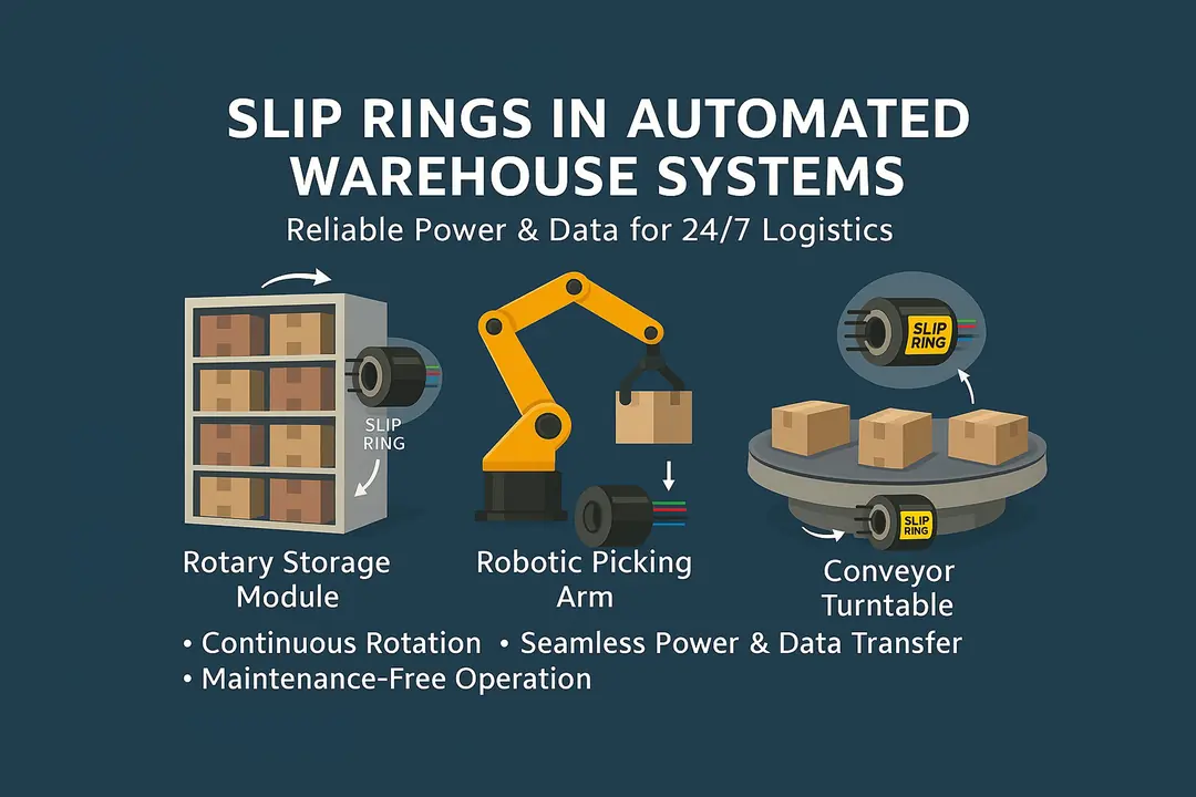Slip Rings in Automated Warehouse Systems Reliable Power & Data for 24/ ...