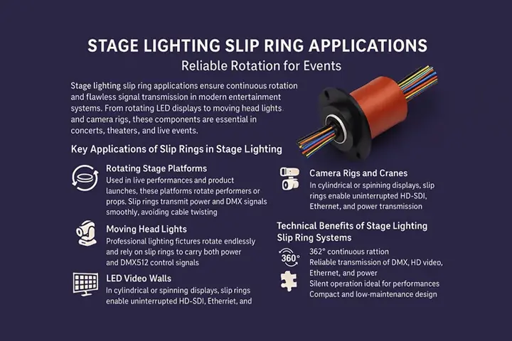 Slip Rings in Stage Lighting | Reliable Rotation for Events