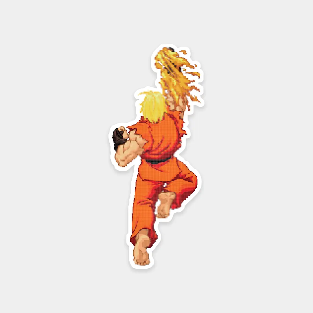 Hadoken Atan Dövüşçü Sticker | The Sticker Story