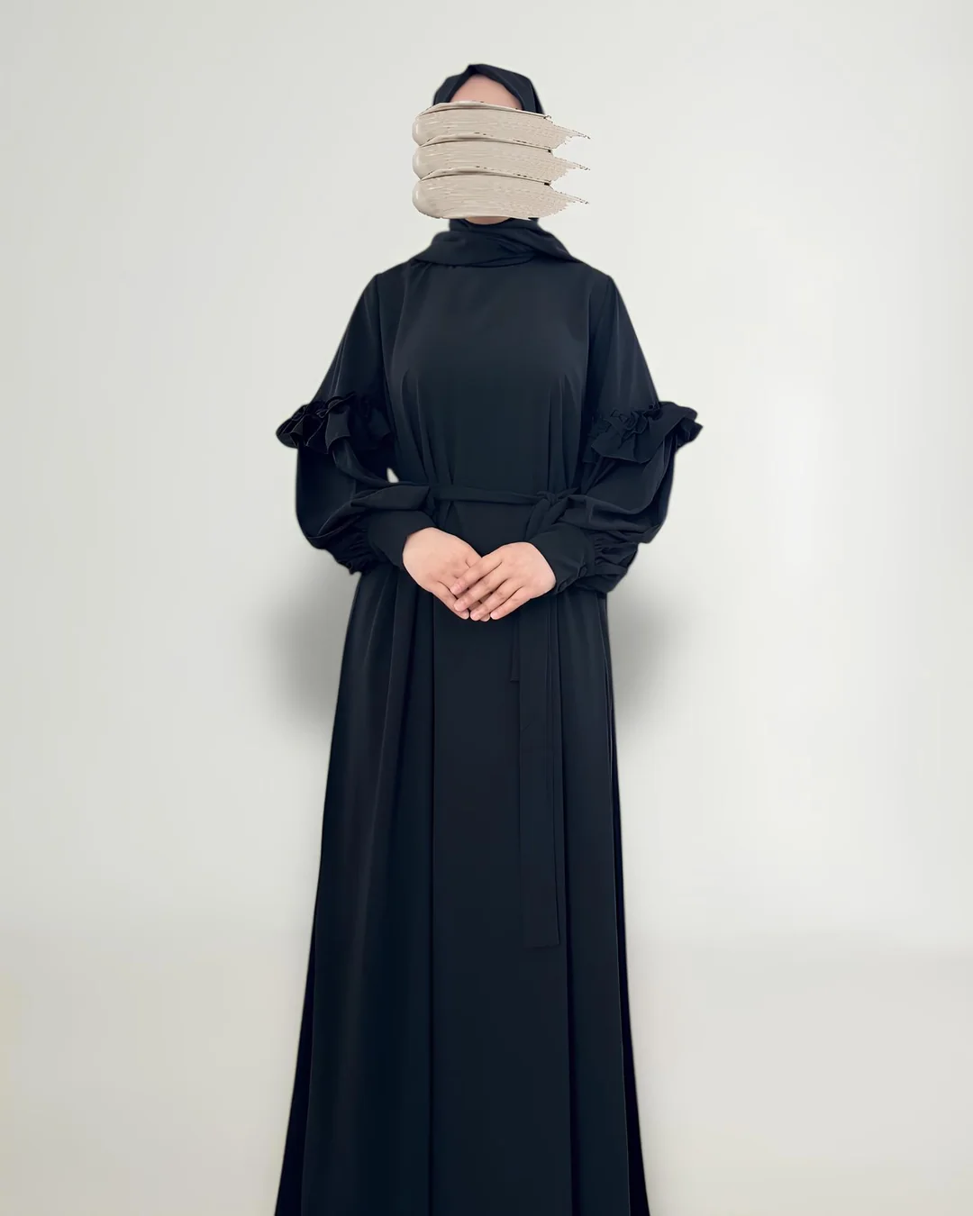 Meva Elbise Ferace -Siyah- (02)