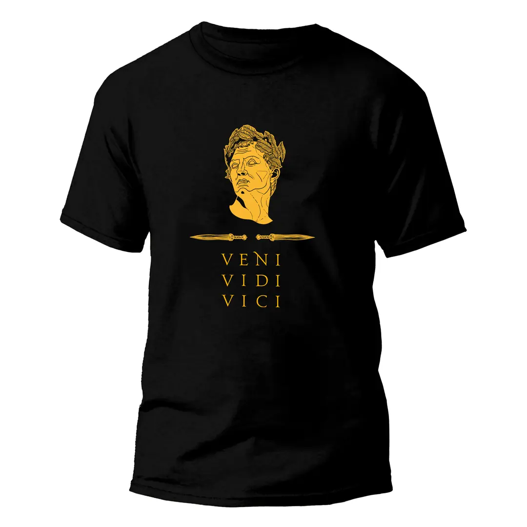 JULIUS CAESAR - VENI VIDI VICI - Özel Tasarım Siyah Tişört
