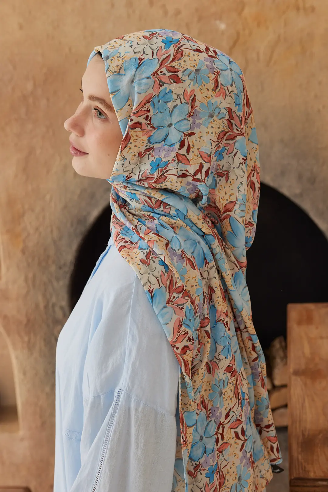 Watercolor Clover Pattern Bamboo Shawl