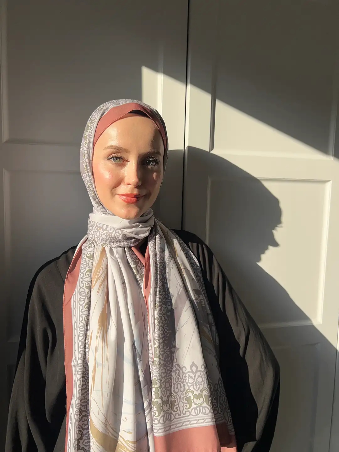 Diji Medina Silk Shawl Abstract Flow Pattern