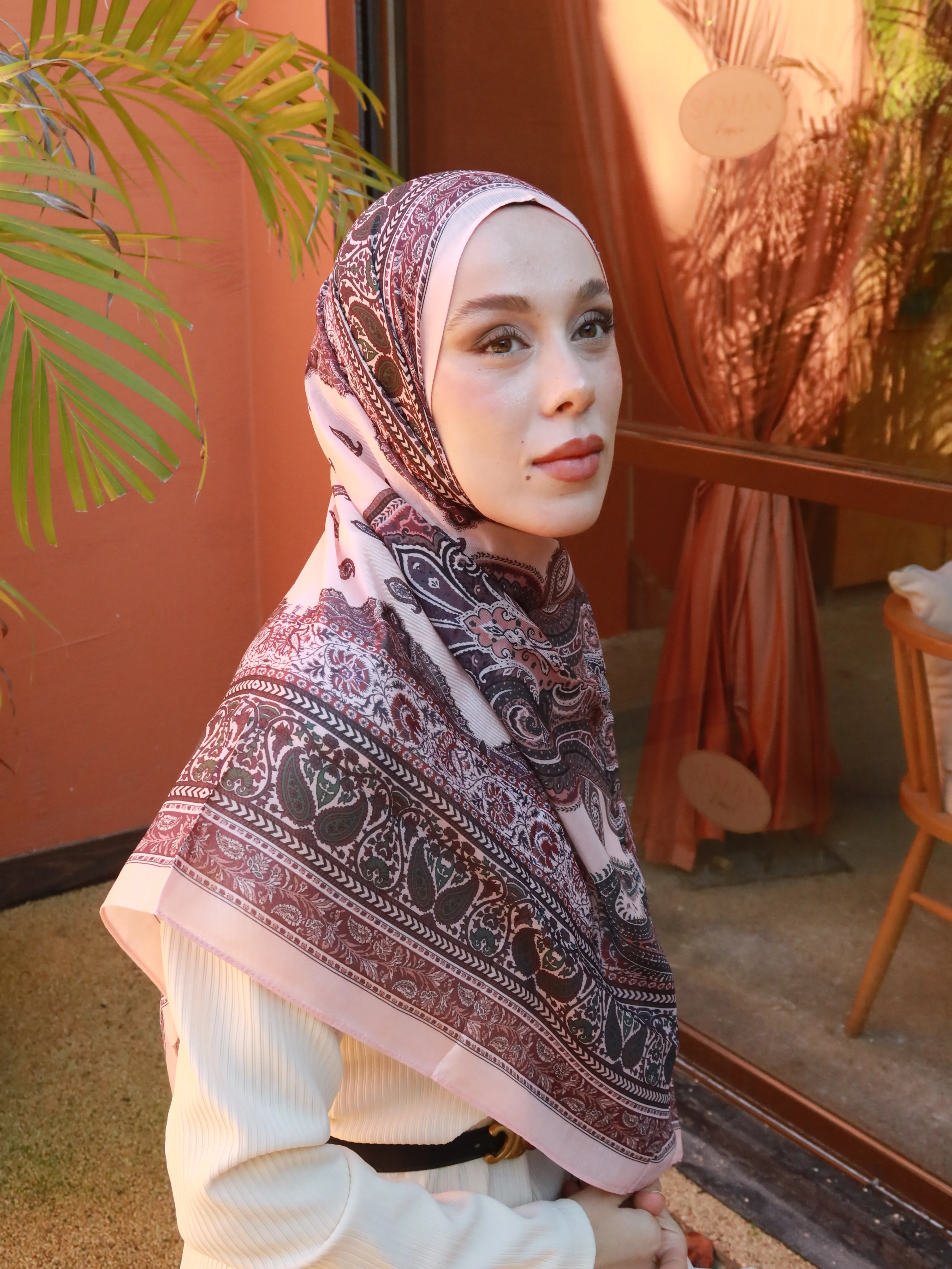 Madera Desen Pamuk Şal