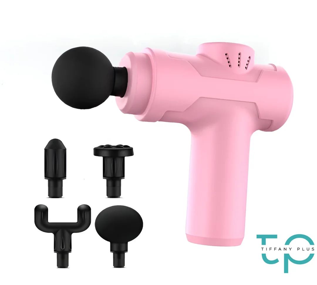 Masaj Tabancası Sporcu Masaj Aleti 9mm 4 Başlıklı Şarjlı Profesyonel Tabancası Masaj Aleti TP-1030