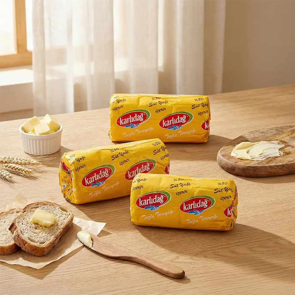 Tuzlu Rulo Tereyağı 1 KG 3'lü Paket - %20'ye Varan İndirim - Karlıdağ