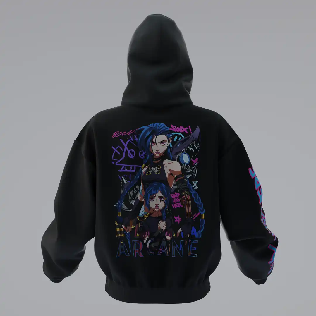 LEAGUE OF LEGENDS ARCANE JINX POWDER Oversize Unisex Hoodie