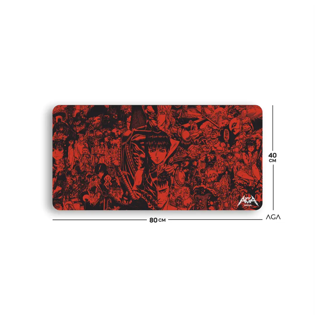BERSERK COLLAGE RED MOUSE PAD