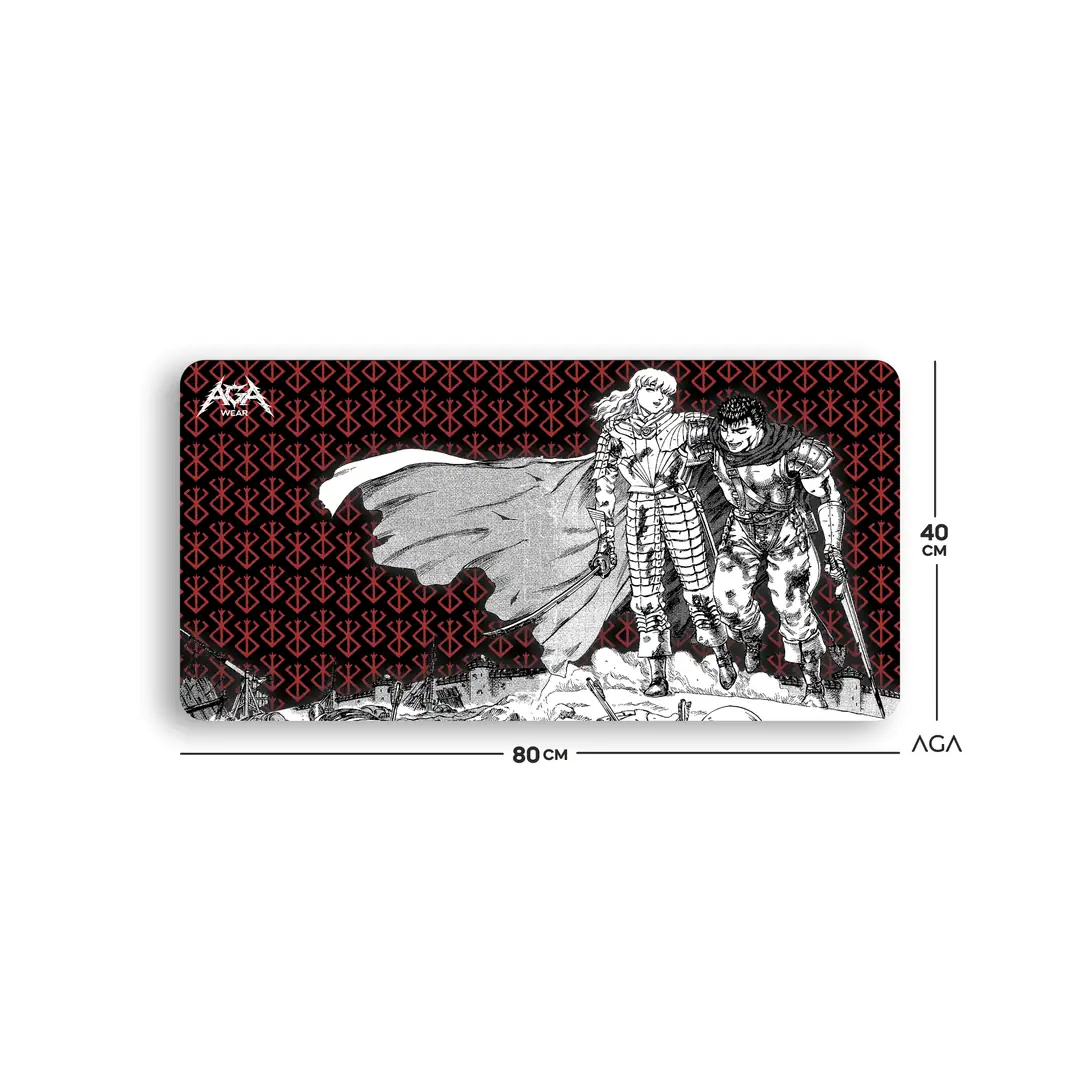 BERSERK GUTS AND GRIFFITH 80X40 MOUSE PAD