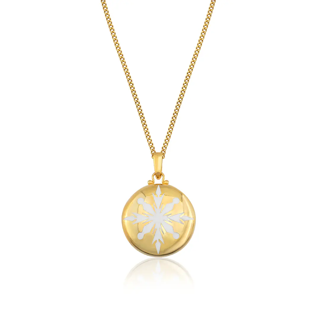 SnowFlake Locket Kolye - Gufo Jewelry