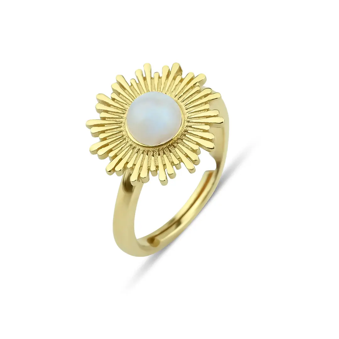 Sun Ay Taşı Yüzük - Gufo Jewelry