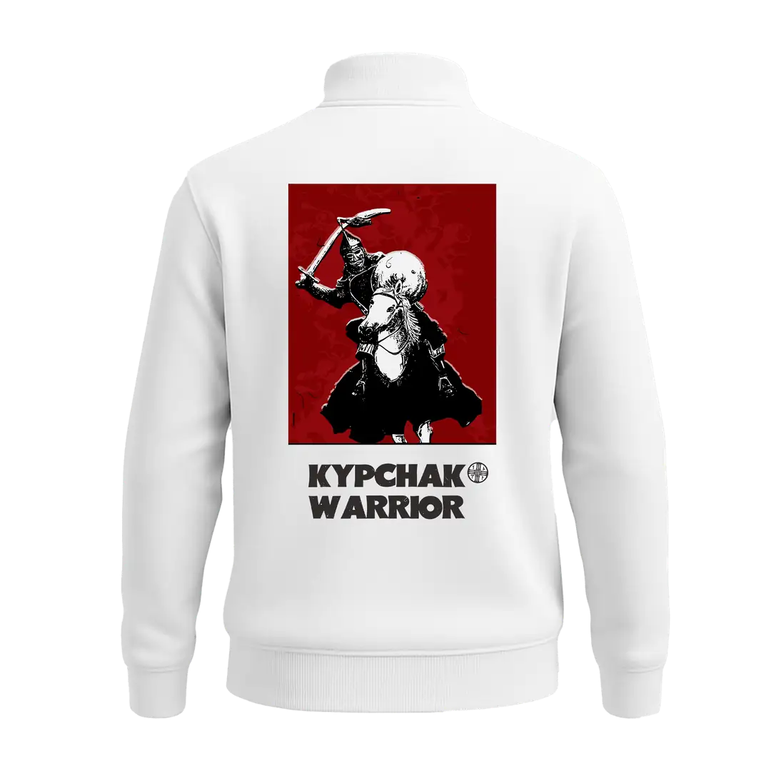 Kipçak Warrior Ön Ve Arka Baskılı (Unisex Yarım Fermuarlı Sweat)