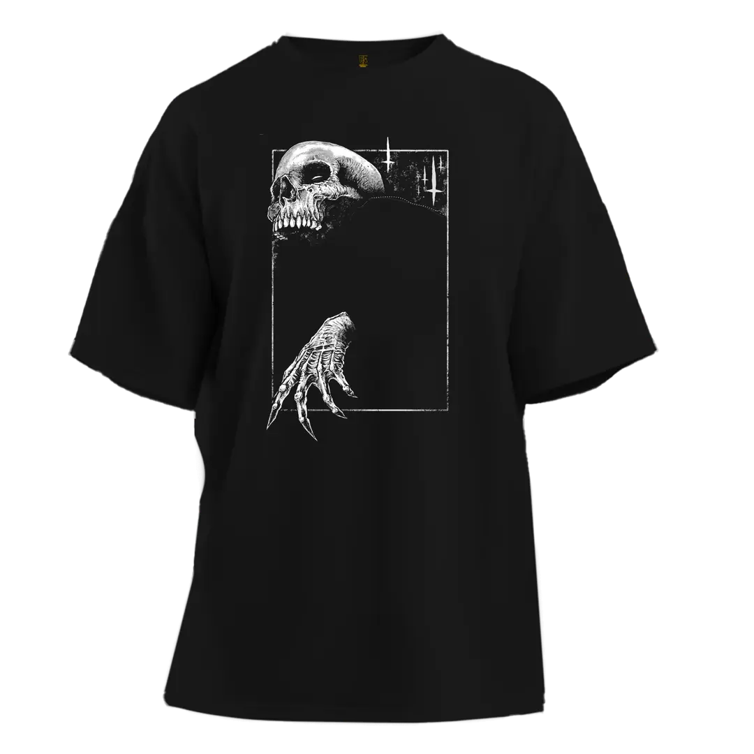 Skull inverted cross" Gothic Series Ön ve Arka Baskılı (Unisex Tişört)