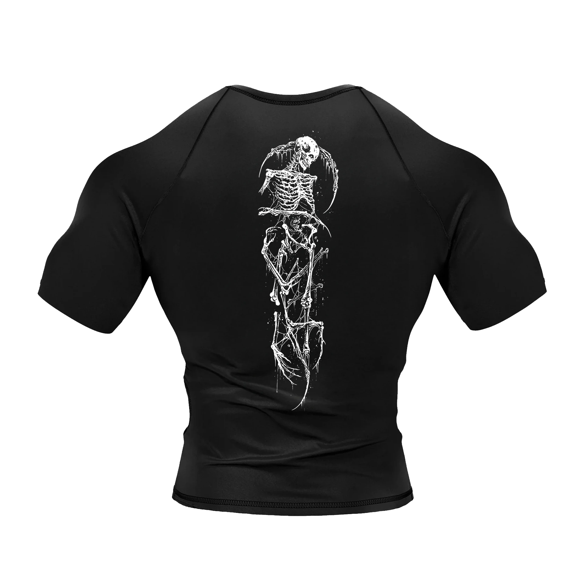 Gothic Skull Pattern Ön ve Arka Baskılı(Unsisex Compression Tshirt)