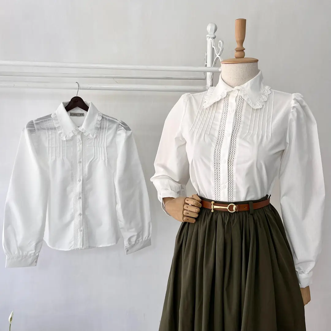 FİSTO DETAYLI BEYAZ GÖMLEK