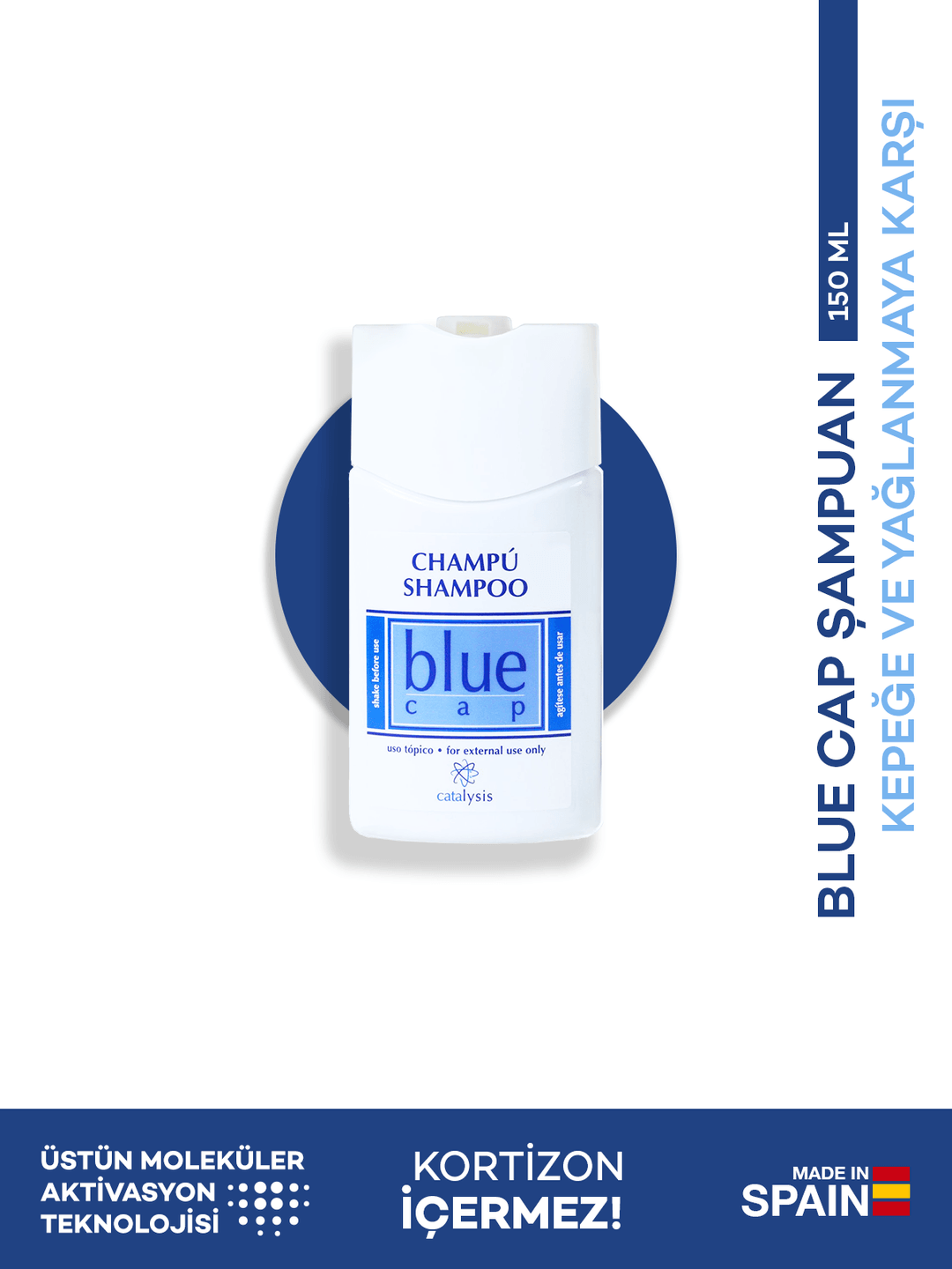 Blue Cap Şampuan 150 ml | Kepeğe ve yağlanmaya karşı