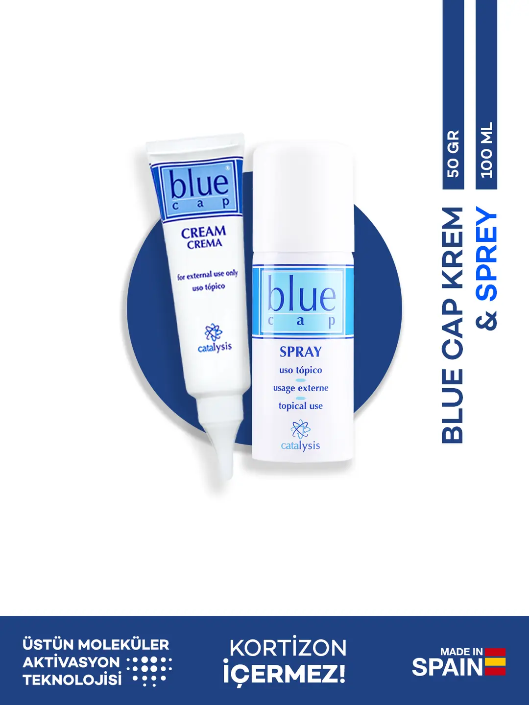 Blue Cap Krem 50 gr ve Blue Cap Sprey 100 ml | İndirim | Üye ol