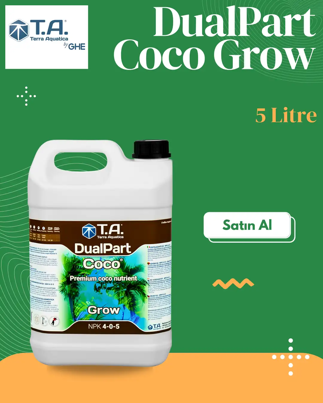 Terra Aquatica (GHE) - DualPart Coco Grow 5 Litre
