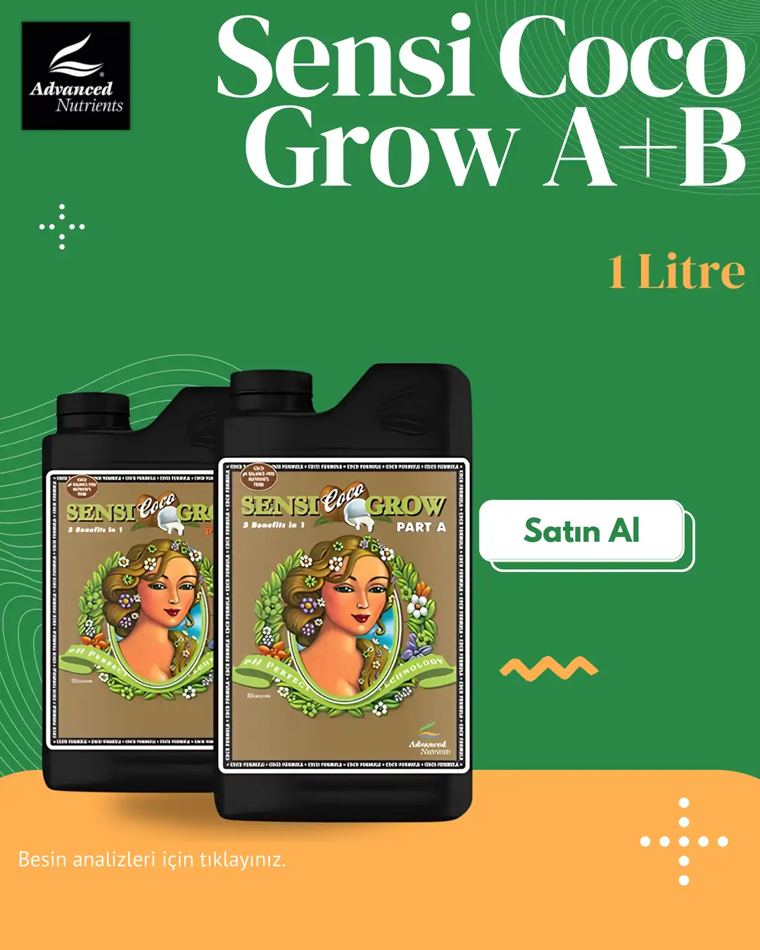 Advanced Nutrients ph Perfect Sensi Coco Grow AB 2X 1 Litre