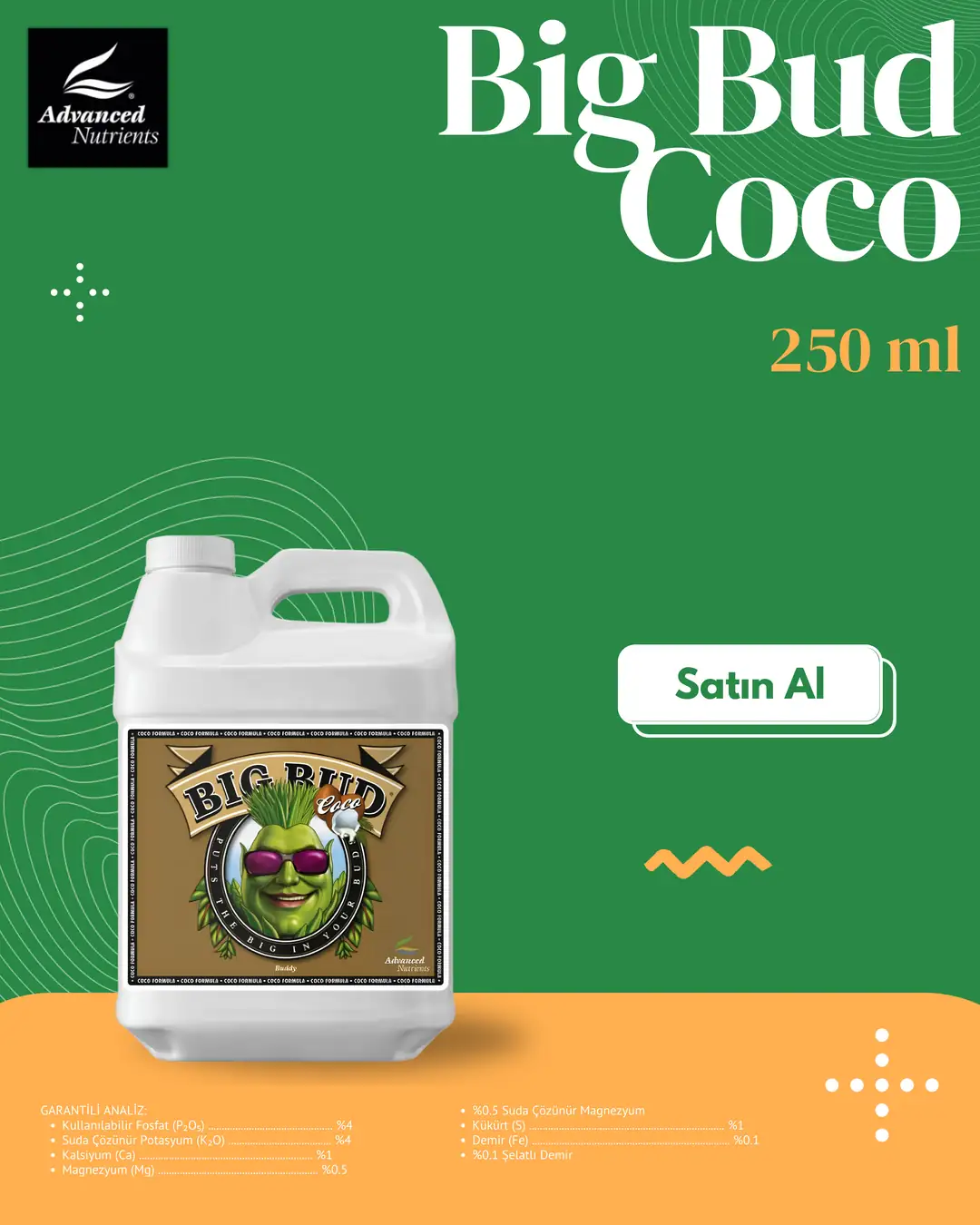 Big Bud Coco 250 ml - Coco Coir Bitki Besini - Advanced Nutrients