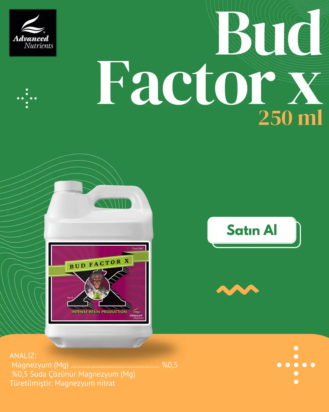 Bud Factor X 250 ML - Çiçeklenme Uyarıcı Advanced Nutrients