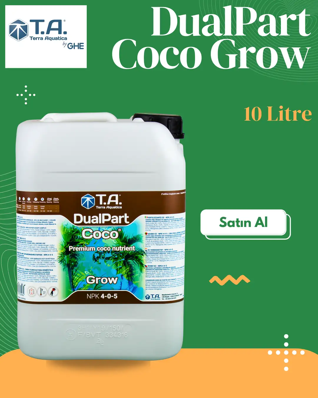 Terra Aquatica (GHE) - DualPart Coco Grow 10 Litre