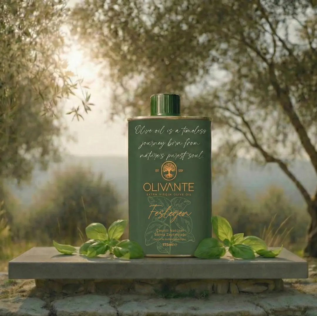 Basil-Flavored 175 ml Extra Virgin Olive Oil
