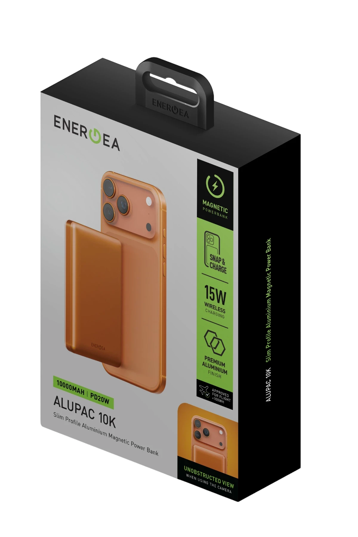 Energea AluPac 10K 10.000 mAh 20W Type-C ve 15W Kablosuz Şarj Çıkışlı ...