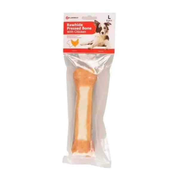 Flamingo Rhide Tavuk Eti Kaplı Kemik Köpek Ödül Maması