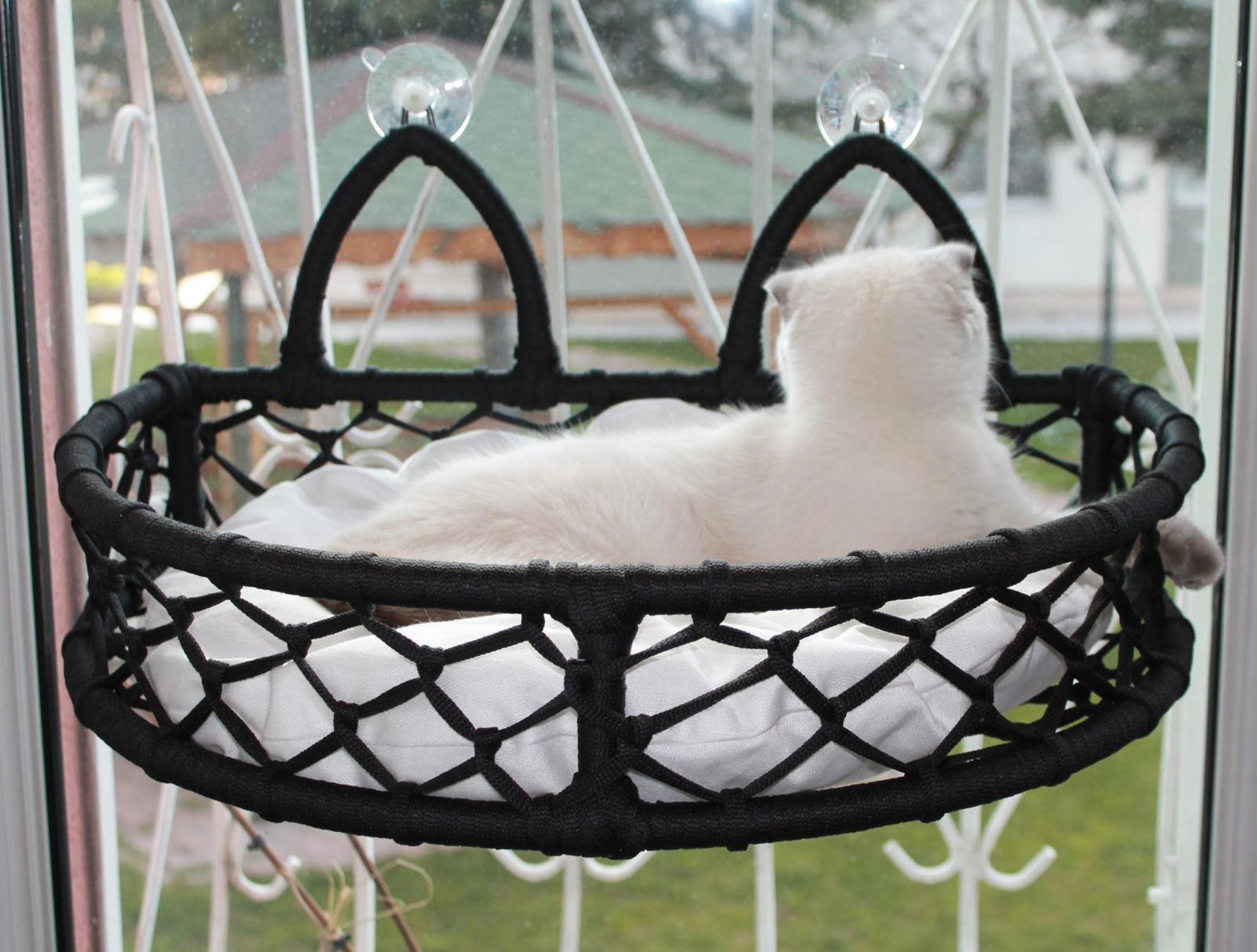Lepus Hilal Vantuzlu Cam Kedi ve Küçük Irk Köpek Yatağı