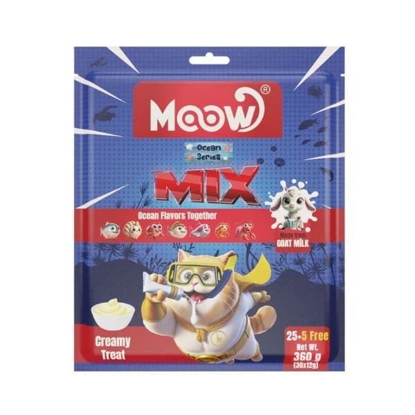 Moow Karışık 7 Lezzetli Okyanus Serisi Keçi Sütlü Yetişkin Sıvı Kedi Ö