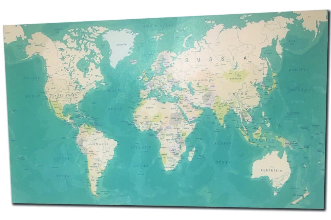 232 - Blue Theme World Map
