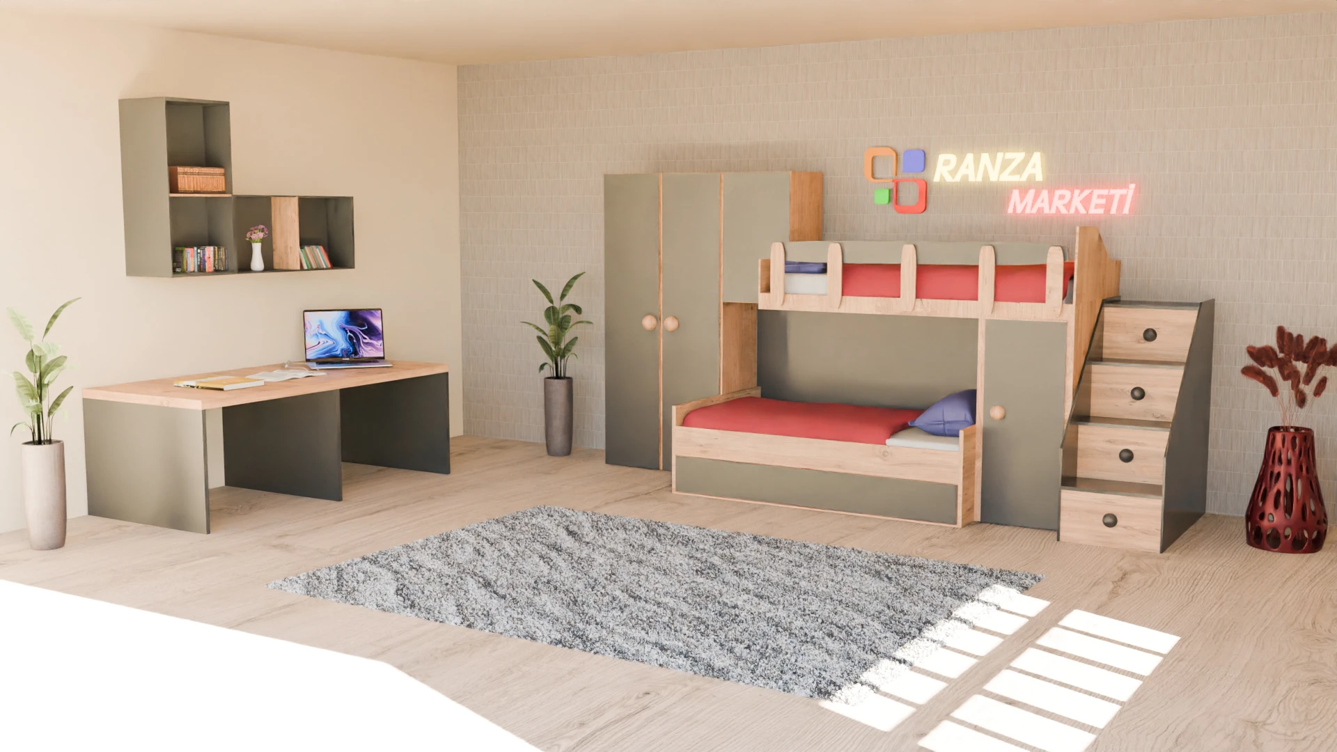 Ranza Modeli R-262 - Özel Tasarım Ranza - Özel Ölçü Ranza - Mdf Ranza ...