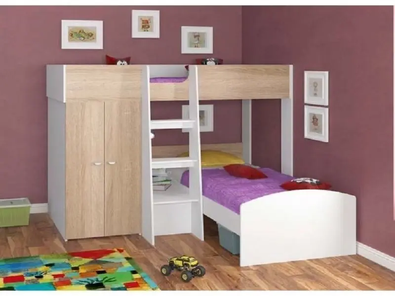 Ranza Modeli R-380 Kaydıraklı Ranza - Çalışma Masalı Ranza - Dolaplı ...