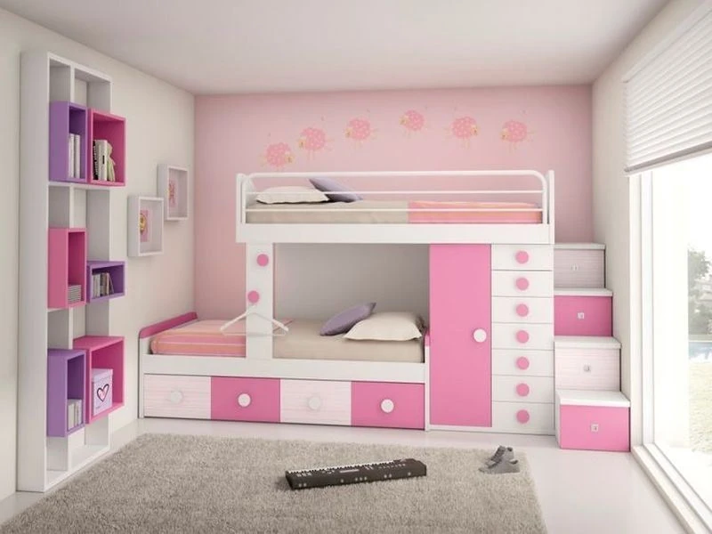 Ranza Modeli R-264 - Kaydıraklı Ranza - Çalışma Masalı Ranza - Dolaplı ...