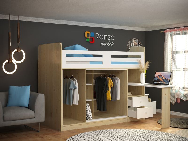 Ranza Modeli R-125 - Özel Ölçü Ranza - Mdf Ranza - Merdivenli Ranza ...