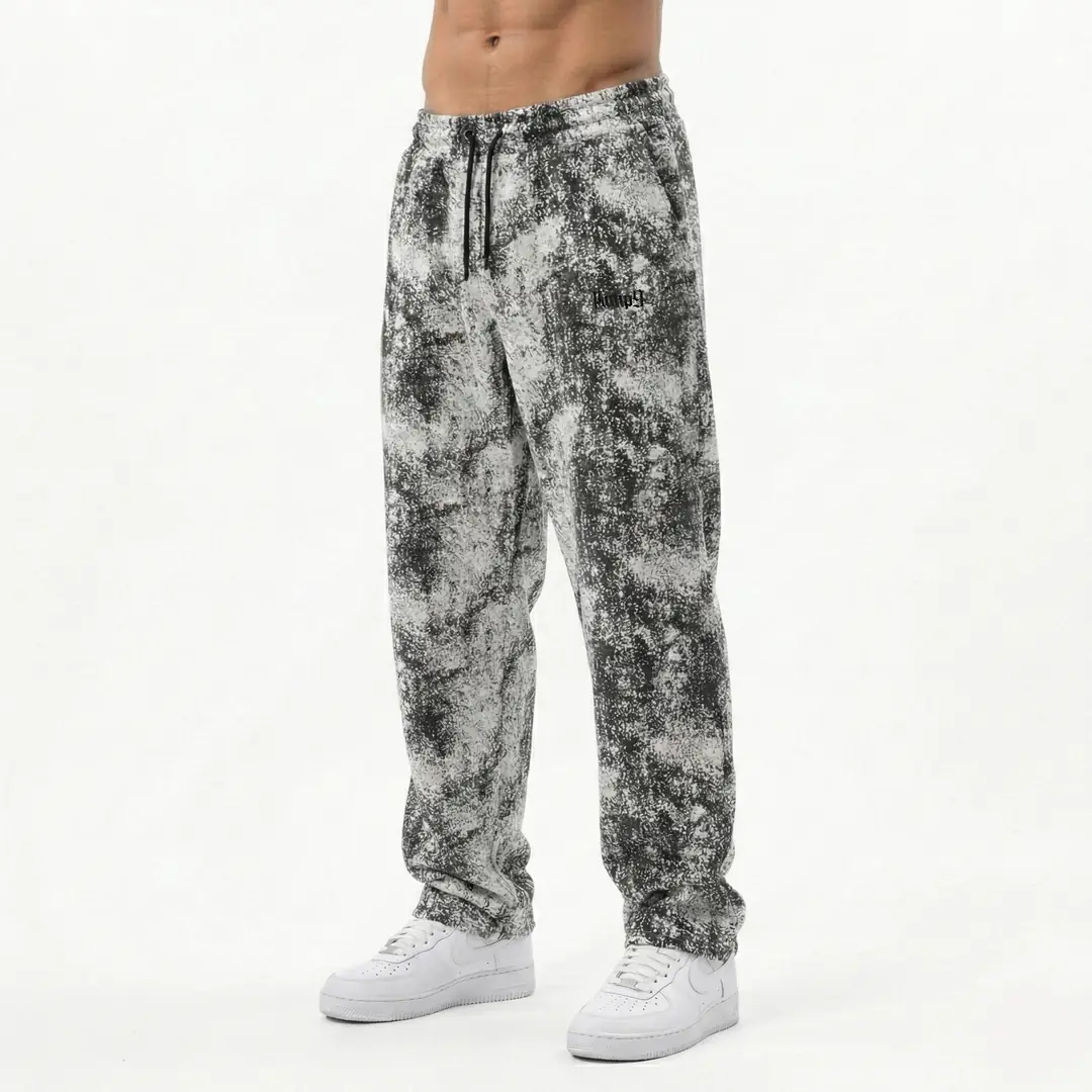 PUMP9 Smoke Wash Baggy Düz Paça Eşofman