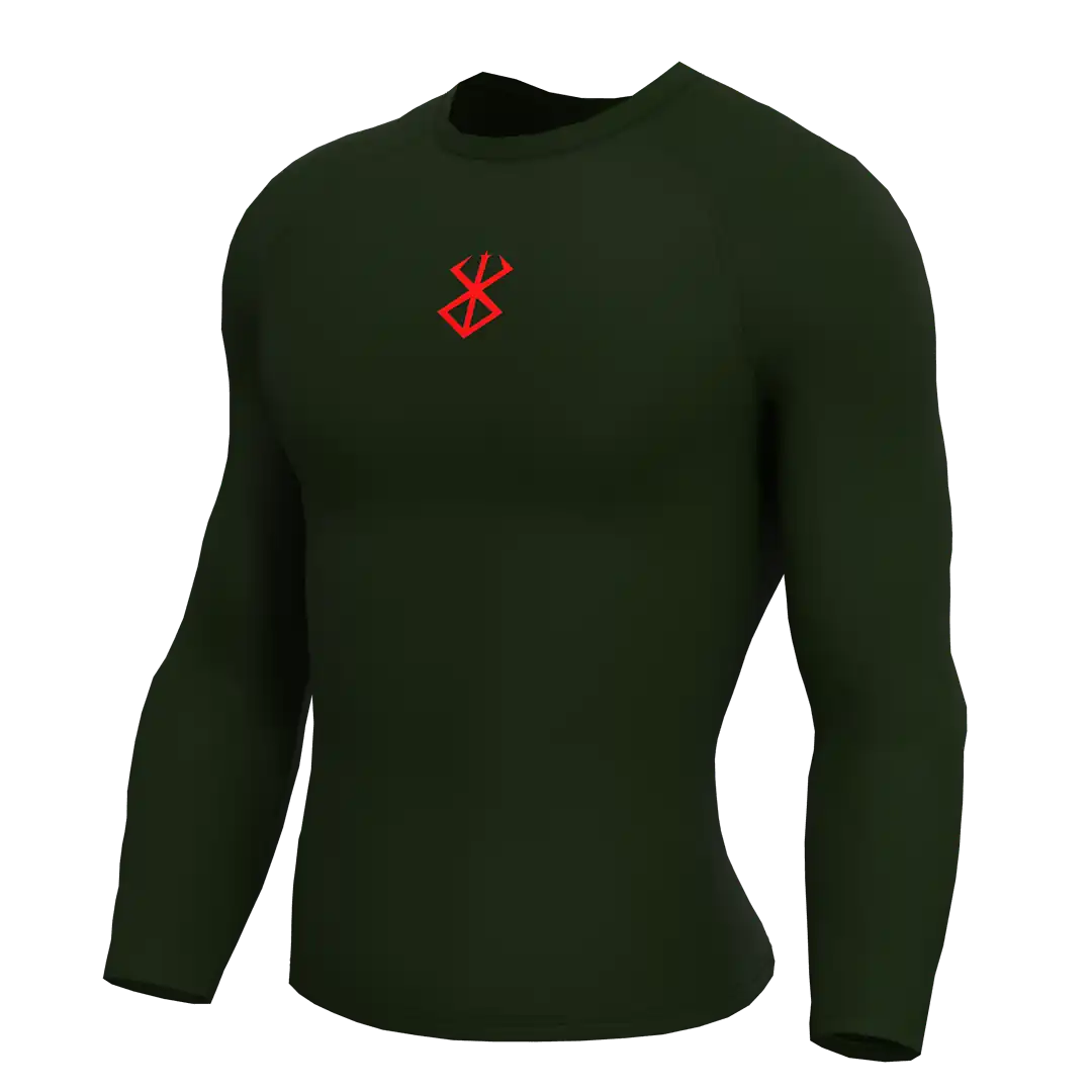 BERSERK Haki Yeşili Long Sleeve Compression T-Shirt