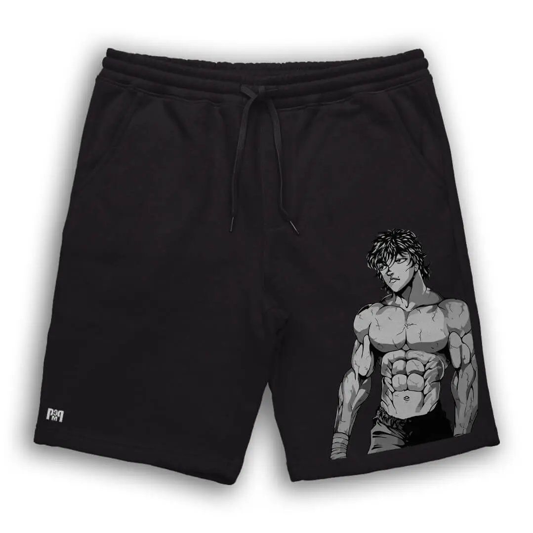 PUMP9® - BAKI HANMA Siyah Regular Fit Shorts