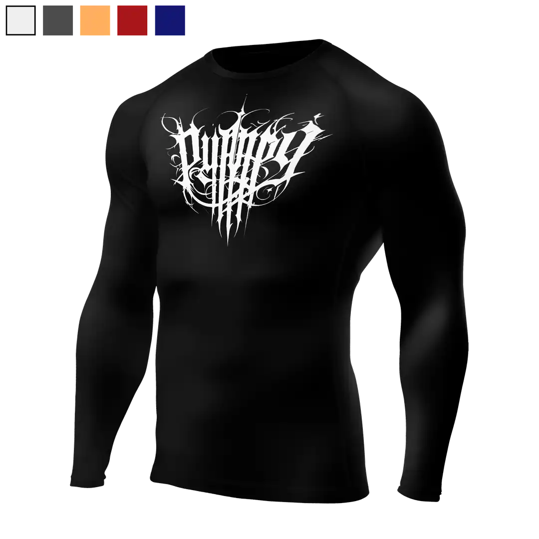 PUMP9® - PUMP9 VORTEX Siyah Long Sleeve Compression T-Shirt