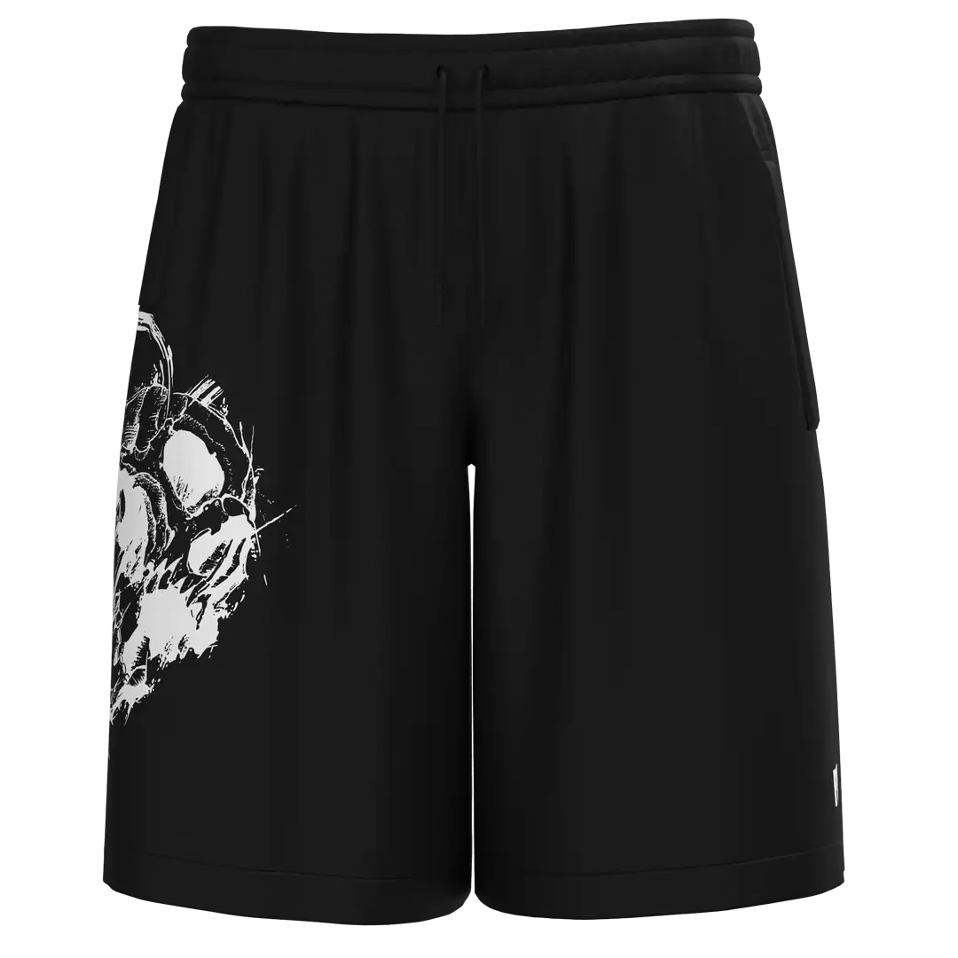 PUMP9 SKULL Siyah Regular Fit Şort