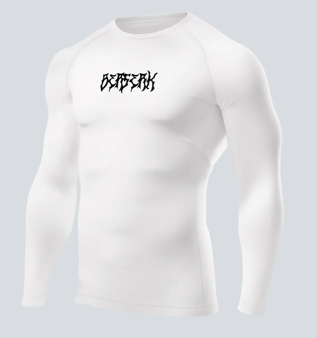 PUMP9® - BERSERK Beyaz Long Sleeve Compression T-Shirt